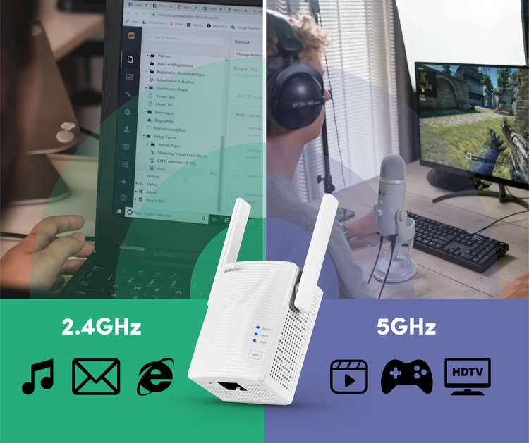 Prolink | Dual-Band Wi-Fi AC1200 Extender