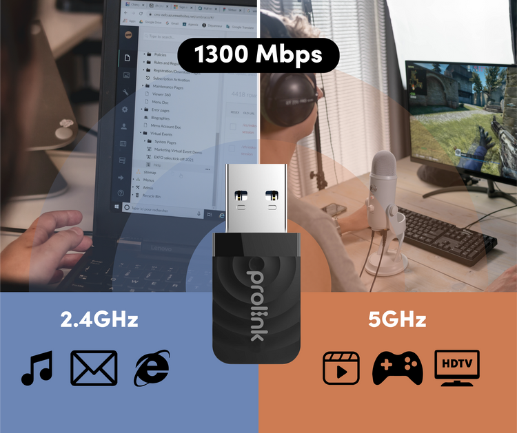 Prolink | AC1300 Wireless USB Adapter