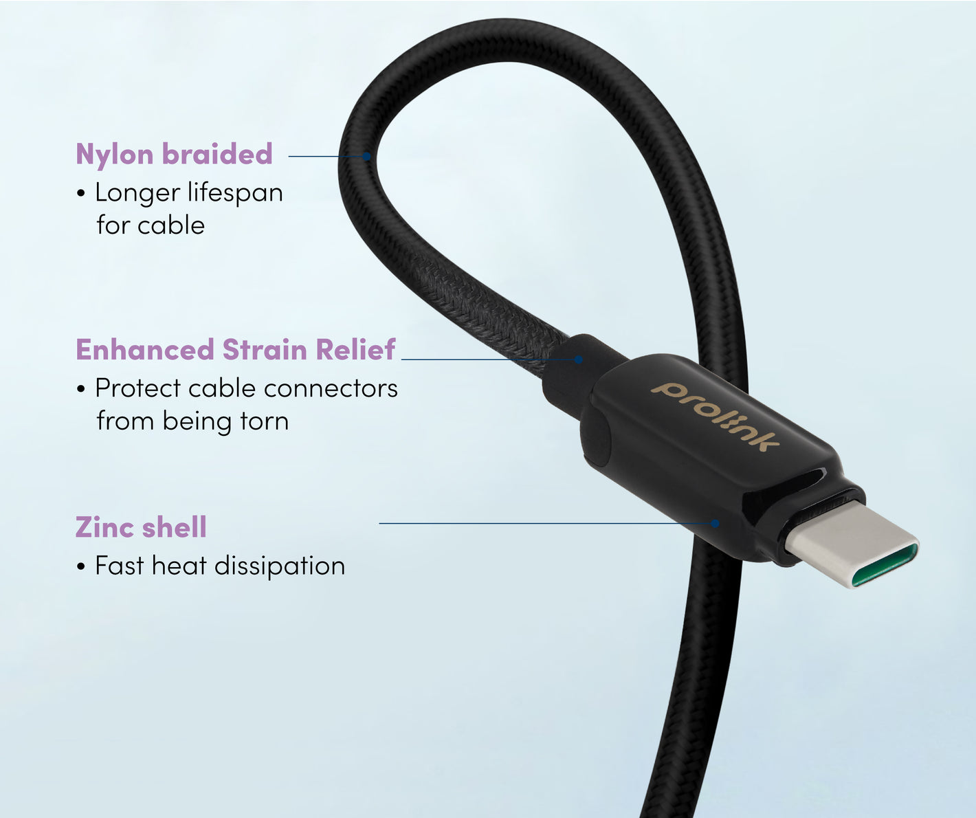USB Type-C to C PD Cable with Digital Display (5A, 100W) – Prolink
