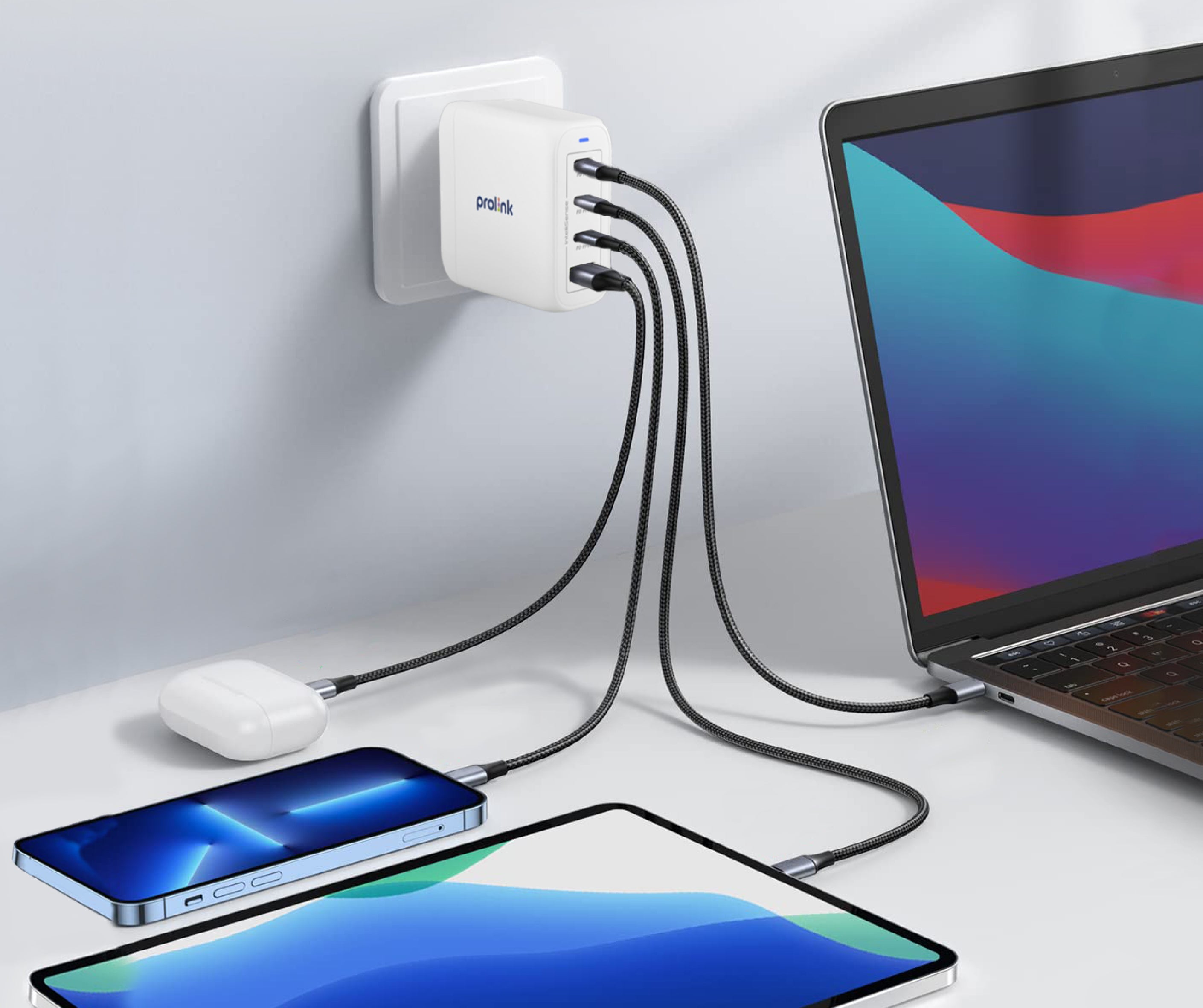 68W 4-port GaN PD Charger – Prolink