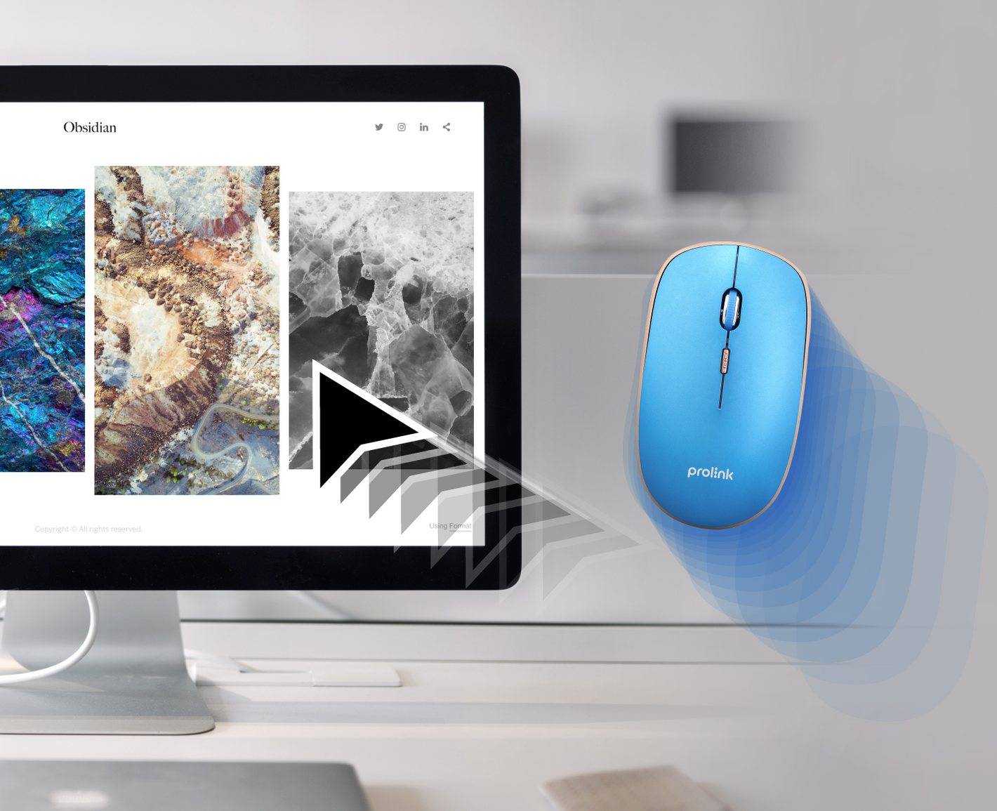 Prolink | Wireless Mouse | 800/1200/1600DPI Optical Sensor