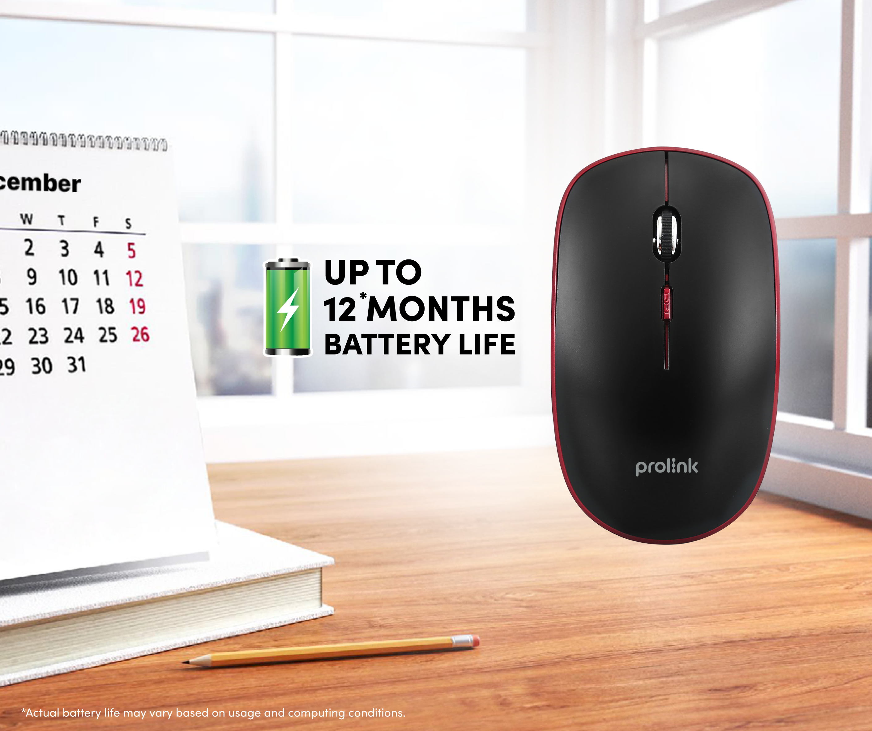 Prolink | Wireless Mouse | 800/1200/1600DPI Optical Sensor